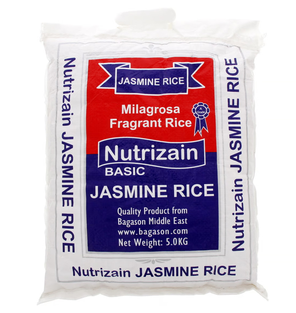 Nutrizain Jasmine Rice 5Kg Basic | Seven Emirates Supermarket LLC