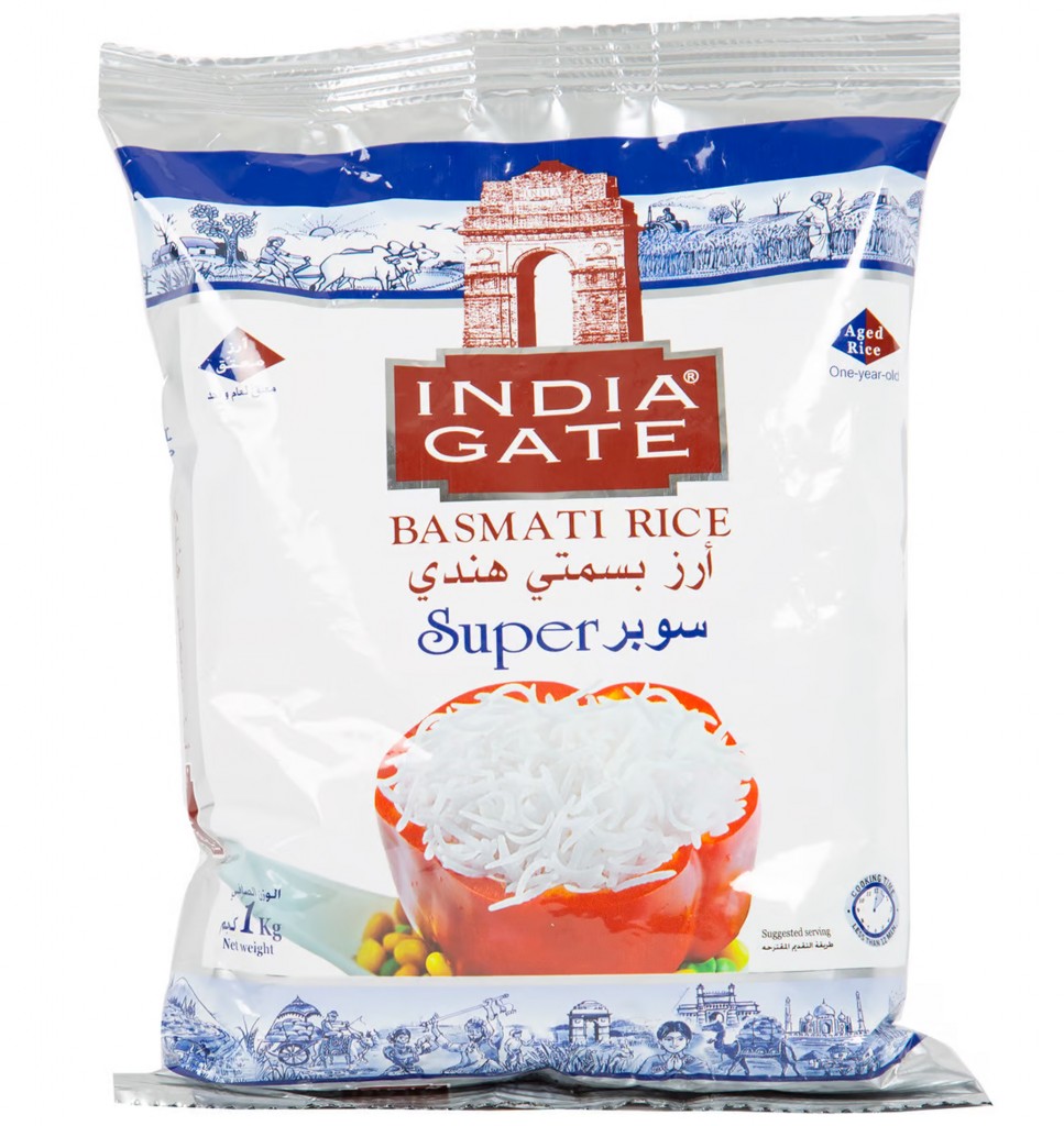 India Gate Super Basmati White Rice 1Kg | Seven Emirates Supermarket LLC